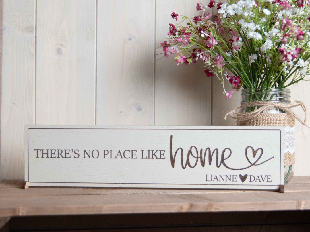 Personalised No Place Like Home Sign, Wooden Plaque, Birthday Gift, New ...