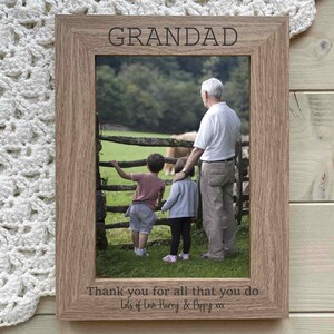 Personalised Thank You Grandad Photo Frame, Father's Day Picture Frame ...