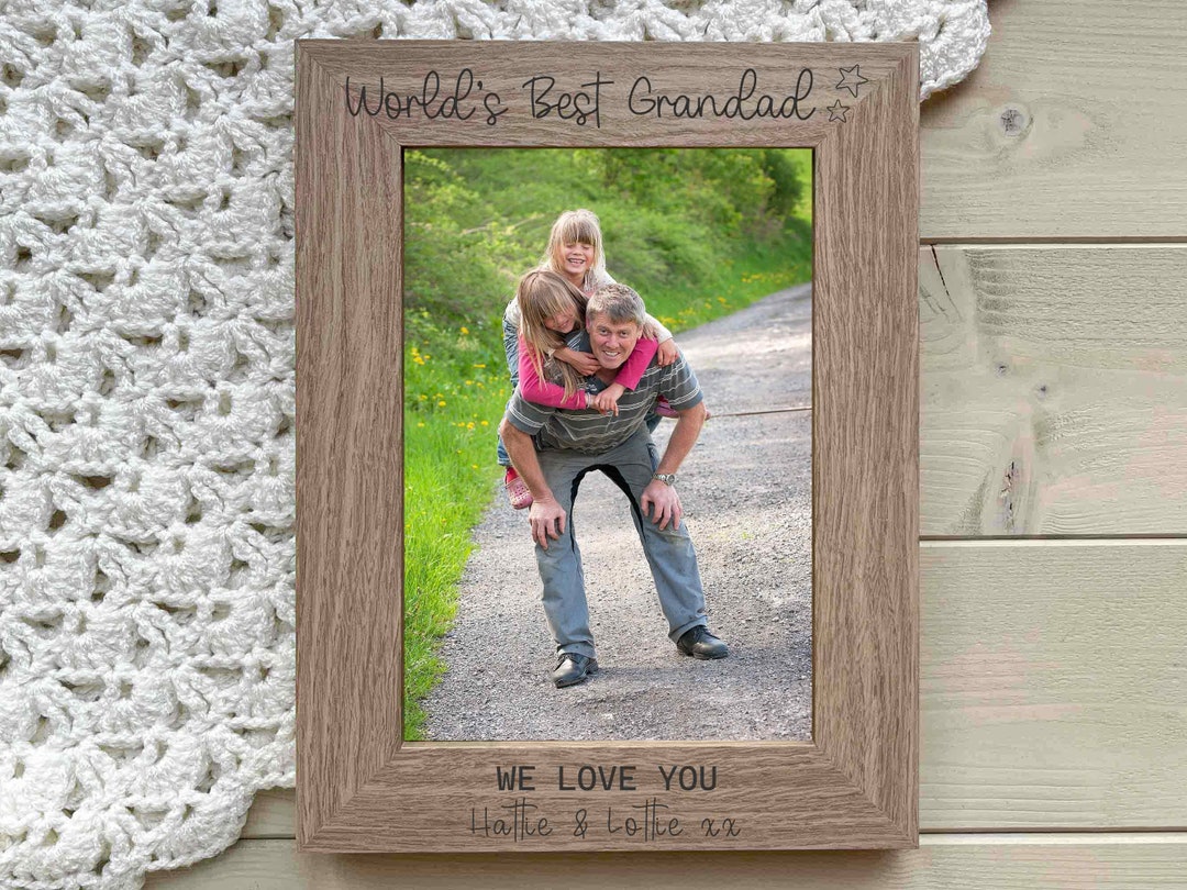 Personalised World's Best Grandad Photo Frame, Father's Day Picture ...