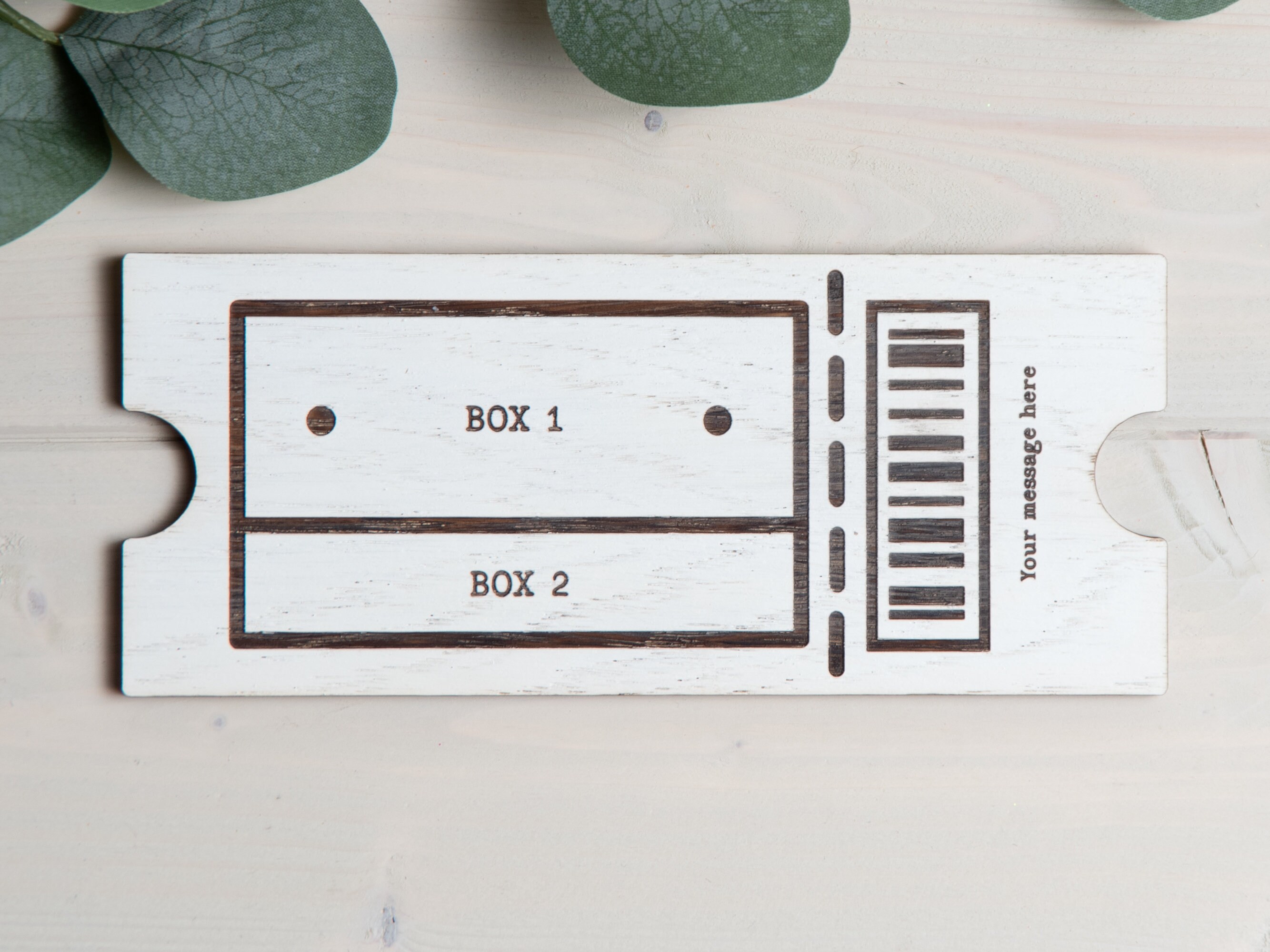 Personalised Wooden Gift Voucher Ticket, IOU Gift Card Coupon, Birthday ...