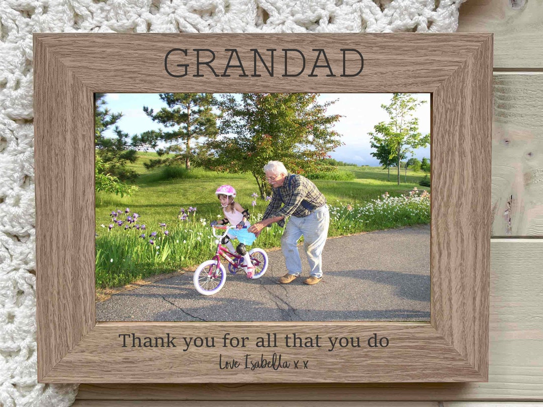 Personalised Thank You Grandad Photo Frame, Father's Day Picture Frame ...