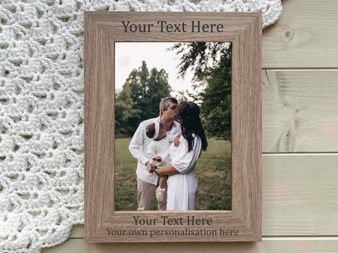 Custom Engraved Wood Photo Frame, Personalised Picture Frame Gift, Make ...
