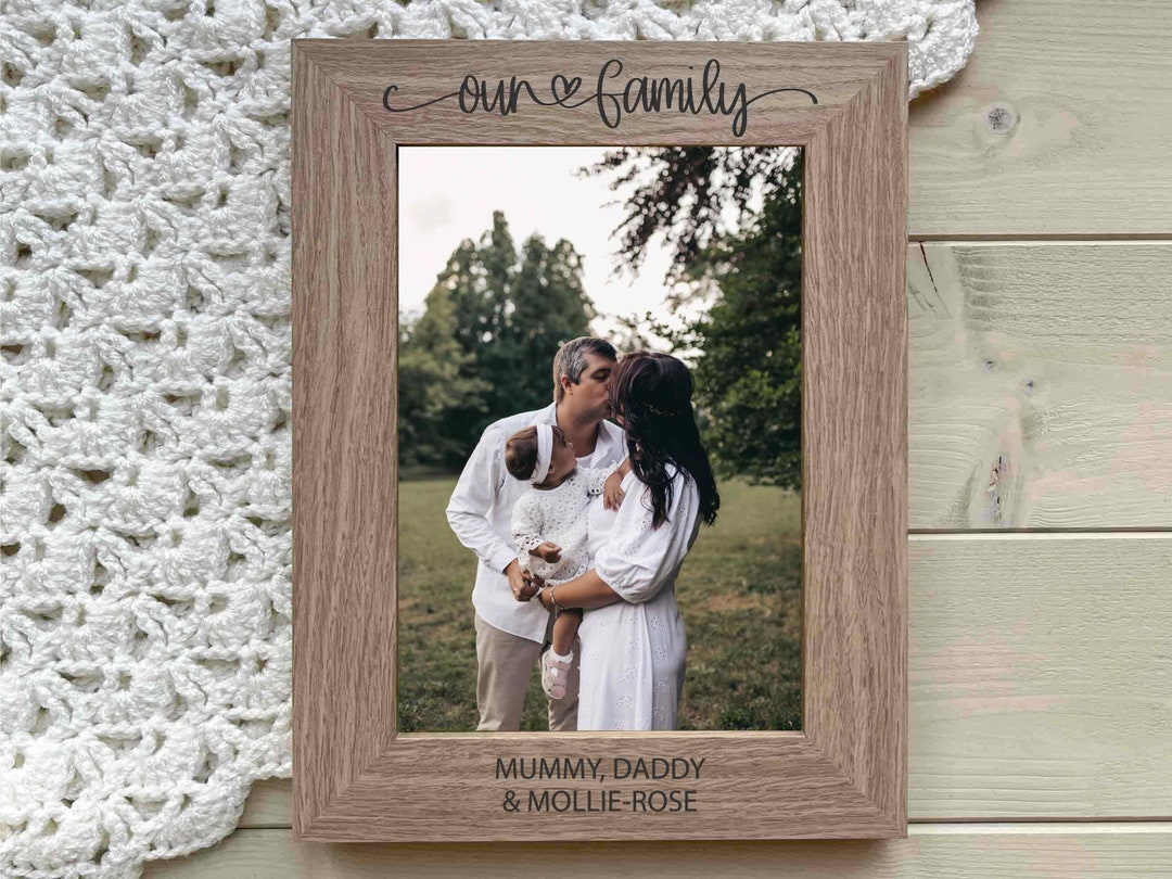 Personalised Our Family Photo Frame, Family Picture Frame, Gift for ...