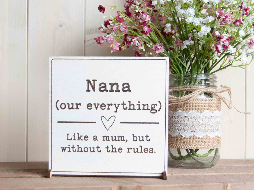 Personalised Nan Definition Wooden Sign, Mother's Day Wooden Quote ...
