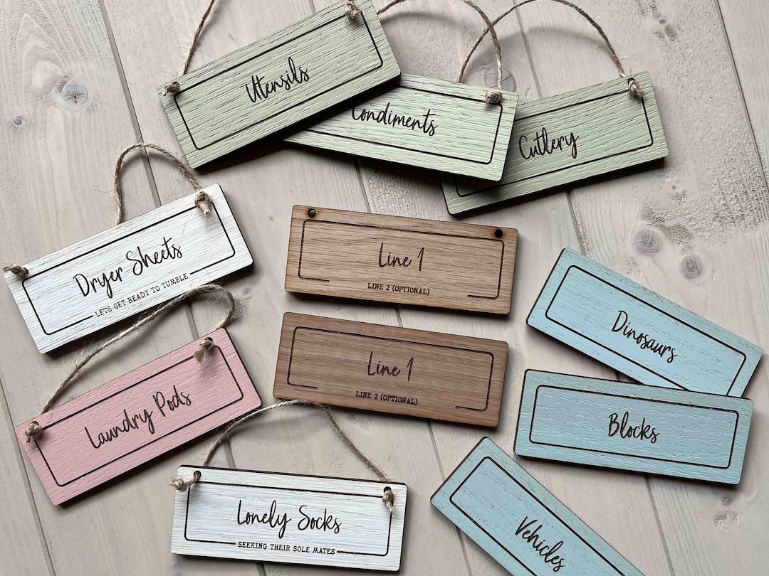 FULLY Personalised Miniature Wooden Signs, Different Sizes Available ...