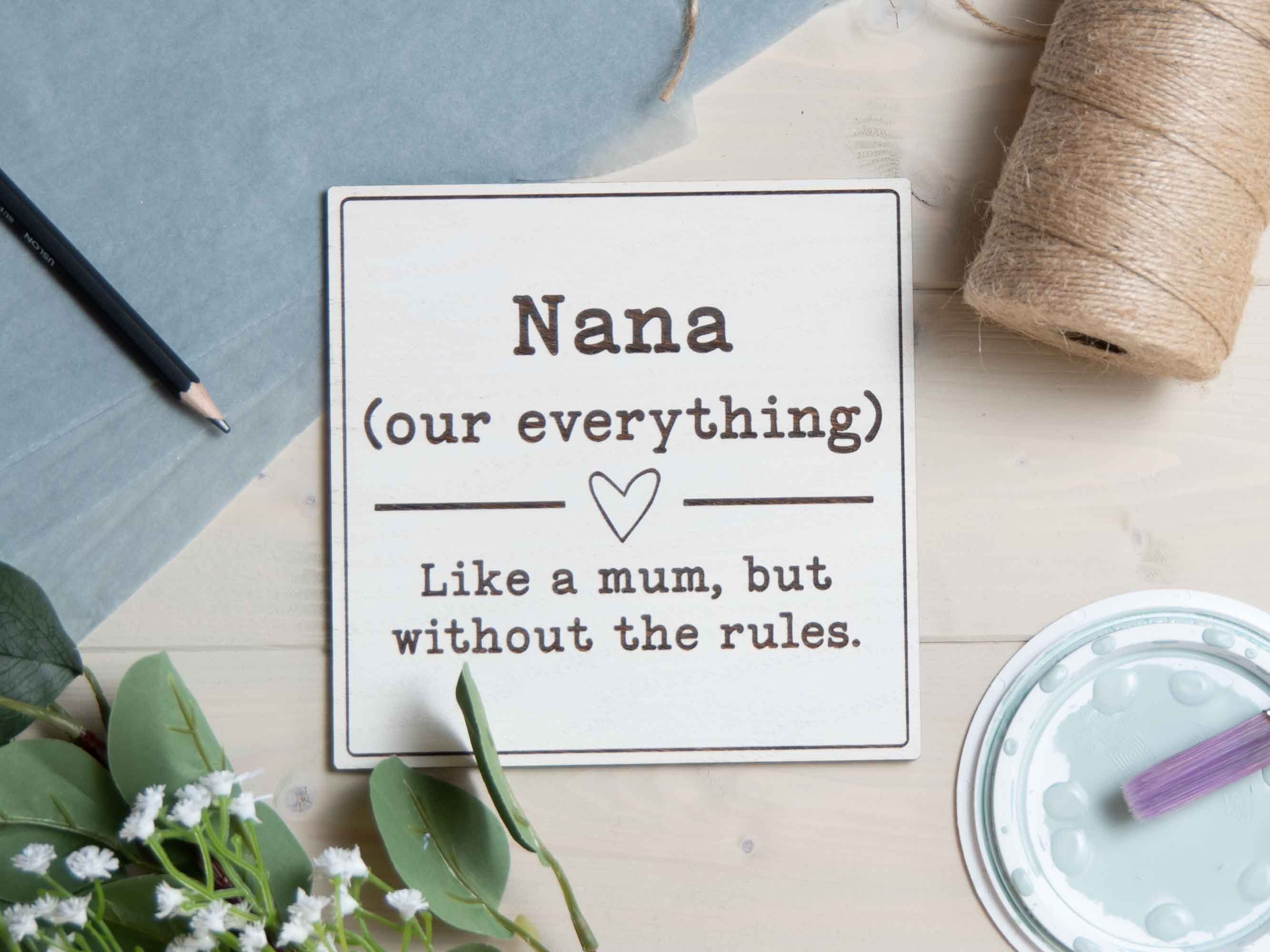 Personalised Nan Definition Wooden Sign Mother's Day - Etsy