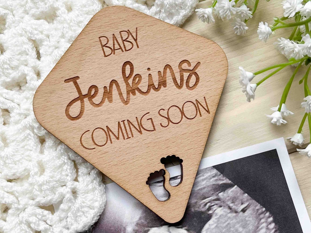 Pregnancy Announcement Sign, Baby Announcement, Pregnancy Reveal Plaque ...