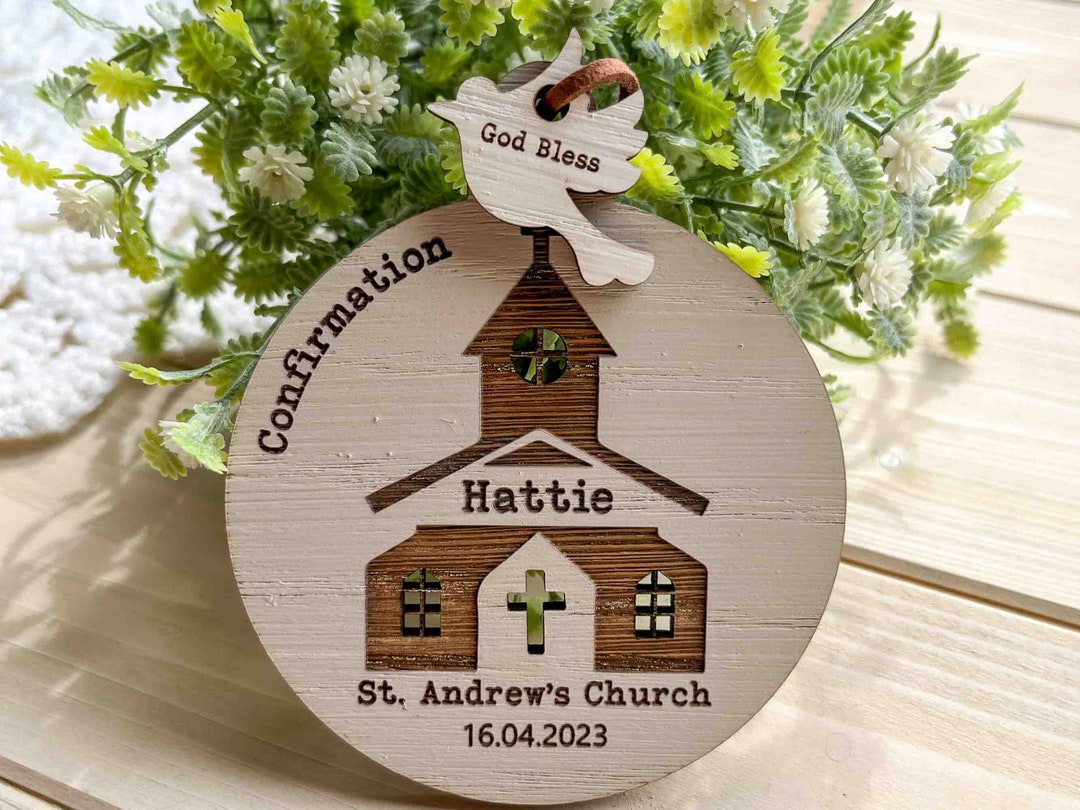 Personalised Confirmation Gift, Engraved Confirmation Bauble ...