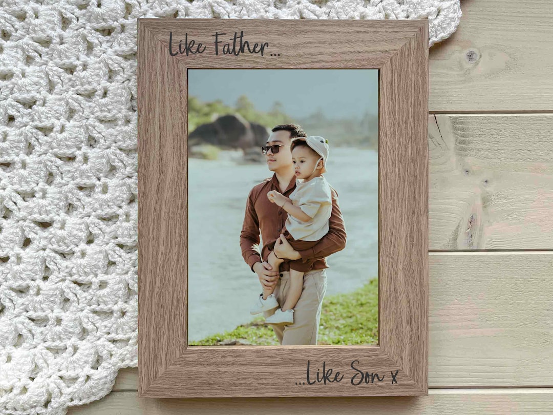 Like Father Like Son or Daughter Photo Frame, Gift for Dad, Father's ...