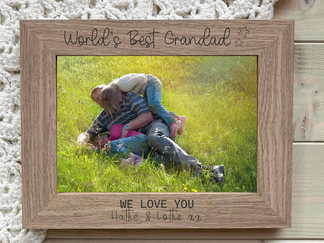 Personalised World's Best Grandad Photo Frame, Father's Day Picture ...