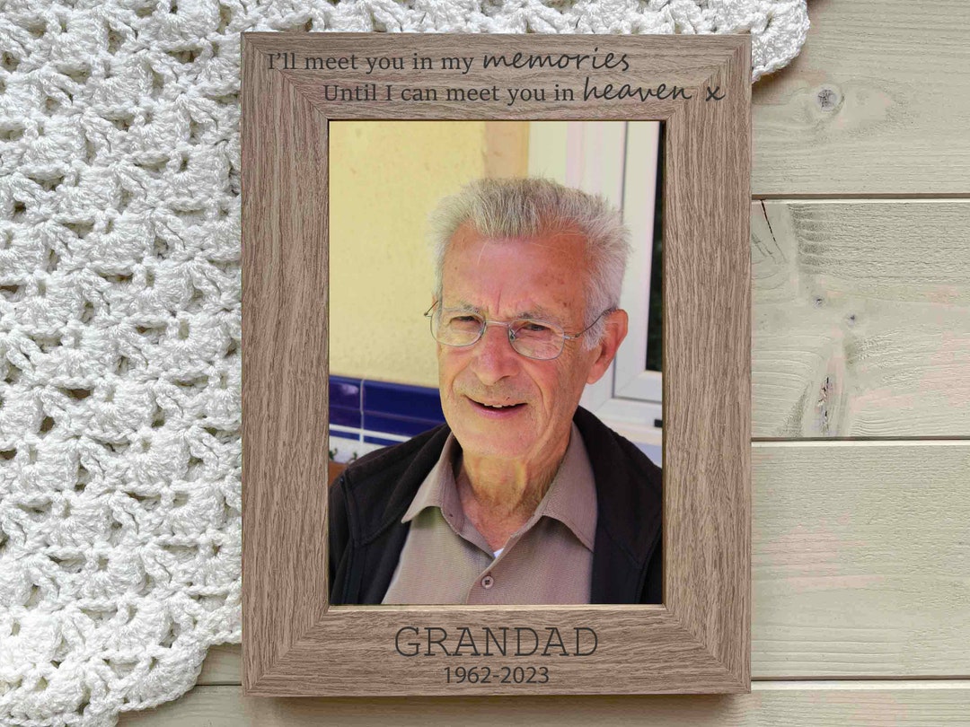 Personalised Memorial Photo Frame, Remembrance Gift, in Loving Memory ...