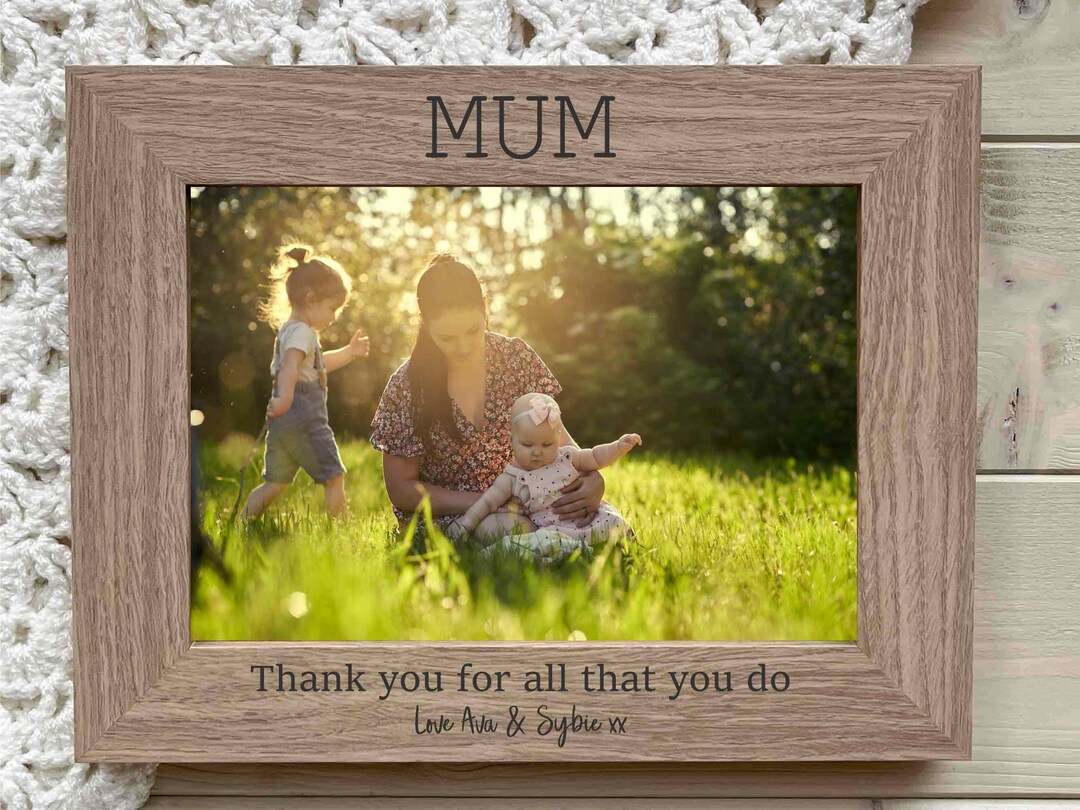 Personalised Thank You Mum Photo Frame Mother's Day - Etsy
