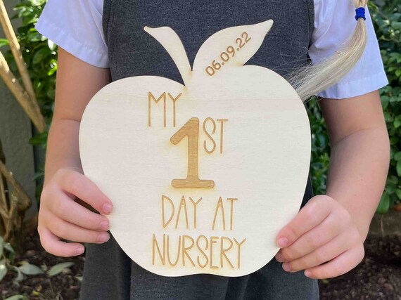 First Day of Nursery Photo Prop Sign First Day of Pre-school - Etsy