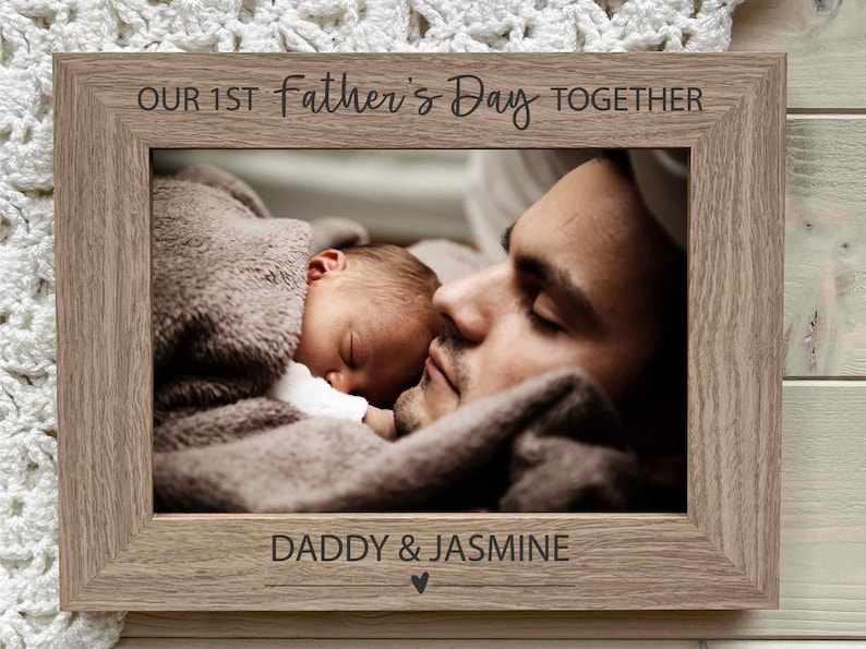 Personalised 1st Fathers Day Photo Frame, First Father's Day Picture ...