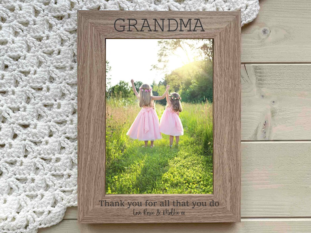 Personalised Thank You Nan Photo Frame, Mother's Day Picture Frame Gift ...