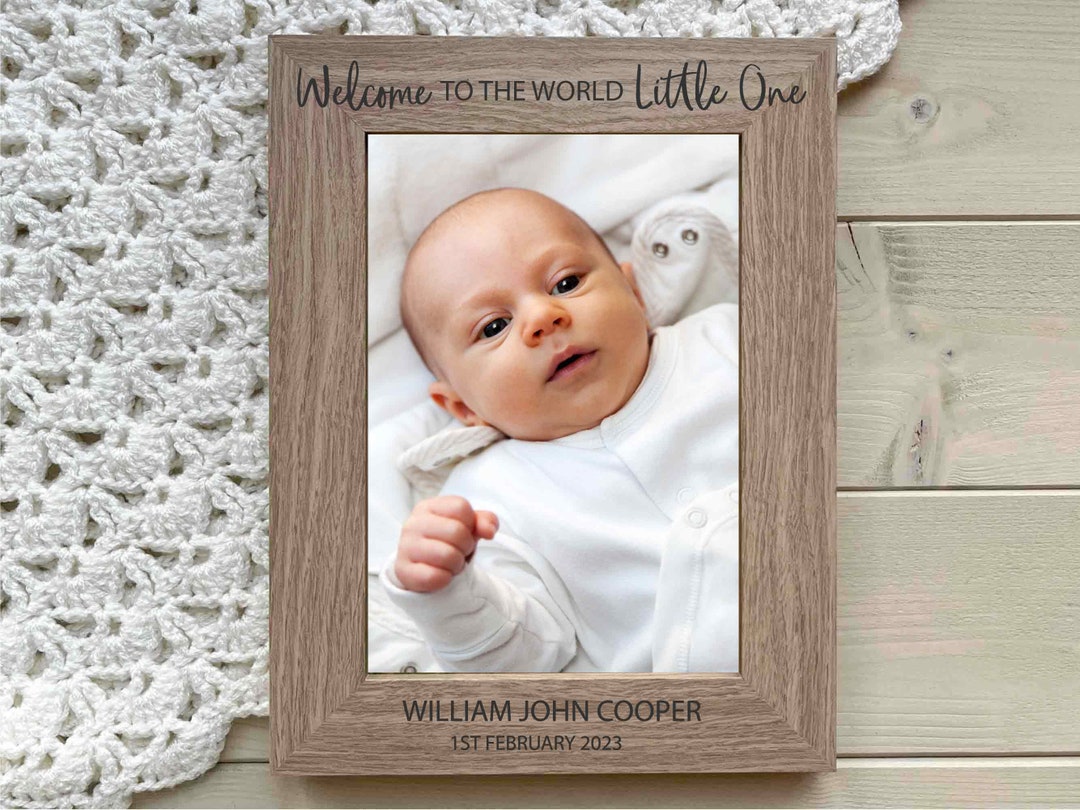 Personalised New Baby Photo Frame, Baby Announcement Picture Frame ...