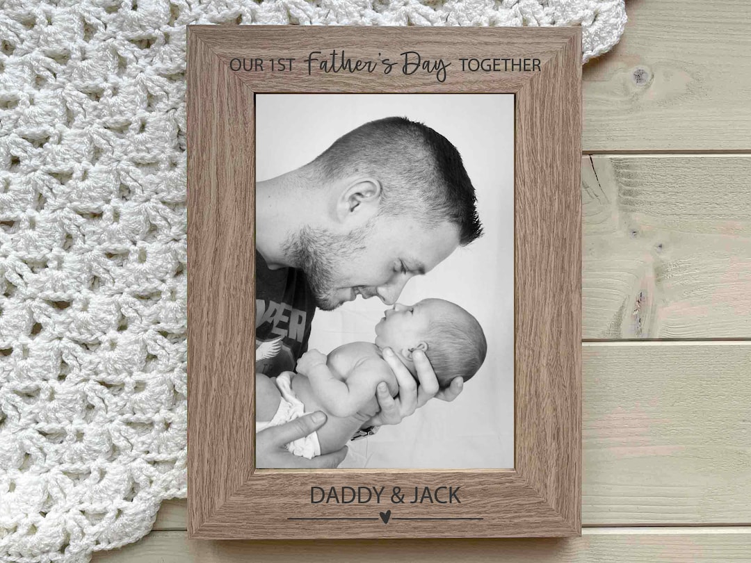 Personalised 1st Fathers Day Photo Frame, First Father's Day Picture ...