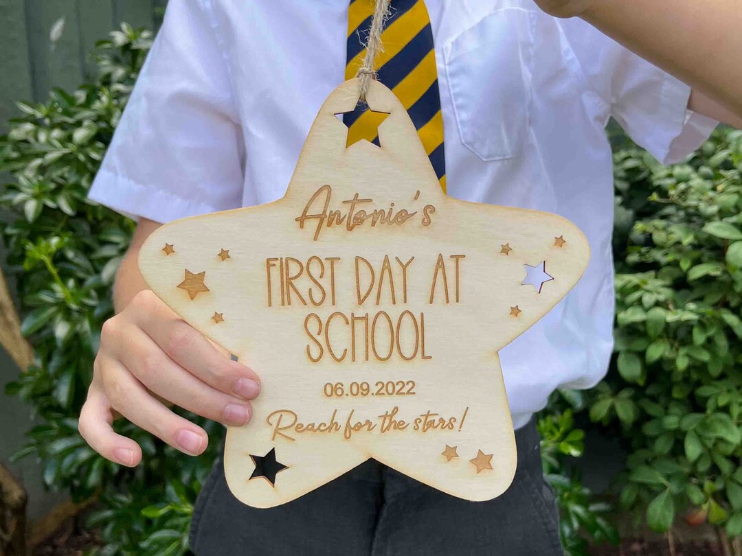 First Day at School Photo Prop Sign, Back to School Star Sign, First ...
