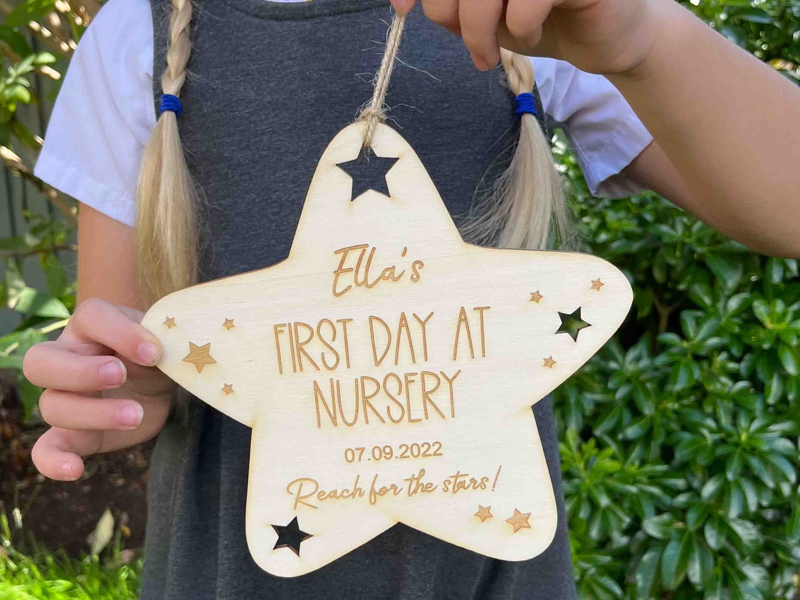 First Day at Nursery Photo Prop Sign, Back to School Star Sign, First ...