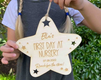 My First Day of School/nursery Sign Personalised Keepsake Memory Photo ...