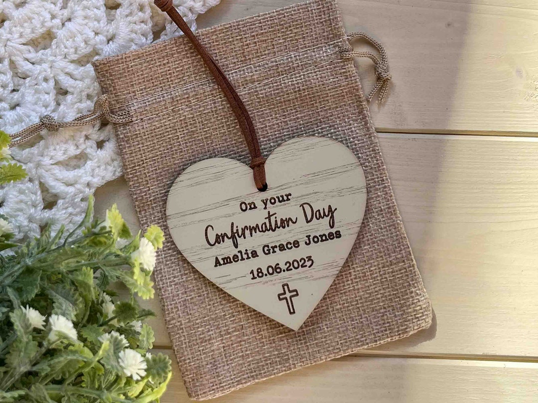 Personalised Confirmation Sign, Confirmation Gift Tag, Wooden Engraved ...