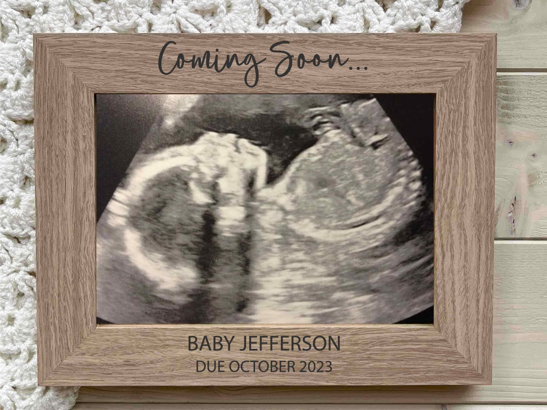 Personalised Pregnancy Announcement Photo Frame, Baby Scan Picture ...