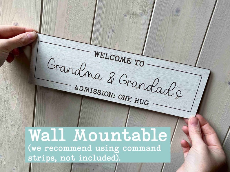 Personalised Welcome to Grandparents Wooden Sign, Mother's Day Gift for ...