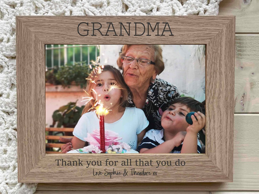Personalised Thank You Nan Photo Frame Mother's Day - Etsy