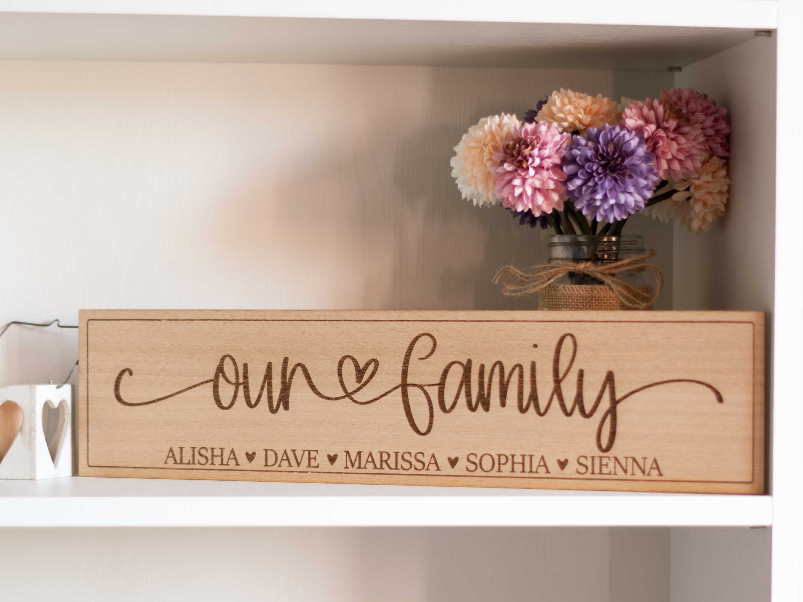 Our Family Sign Our Family Plaque Family Wooden Sign Family - Etsy