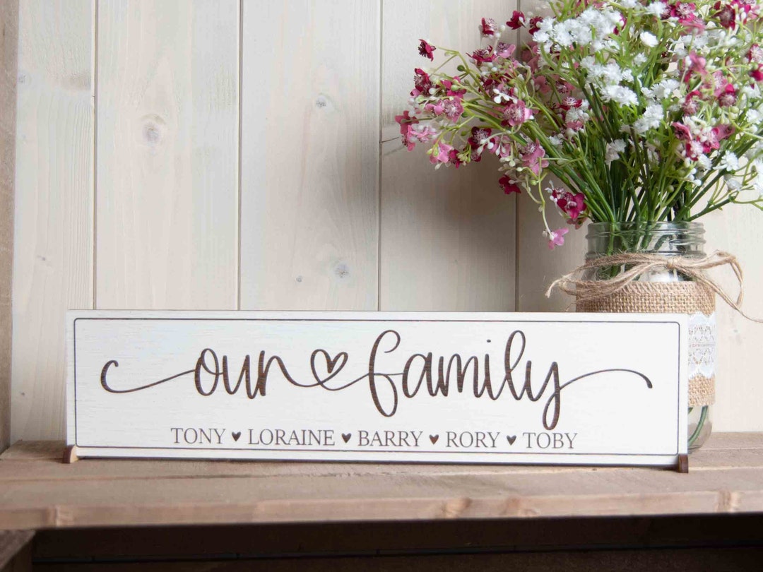 Our Family Sign, Our Family Plaque, Family Sign, Family Gift, Family ...