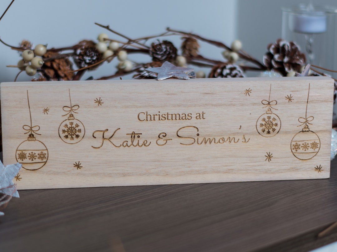 Personalised Couples Christmas Sign – Personalised ‘christmas At ...