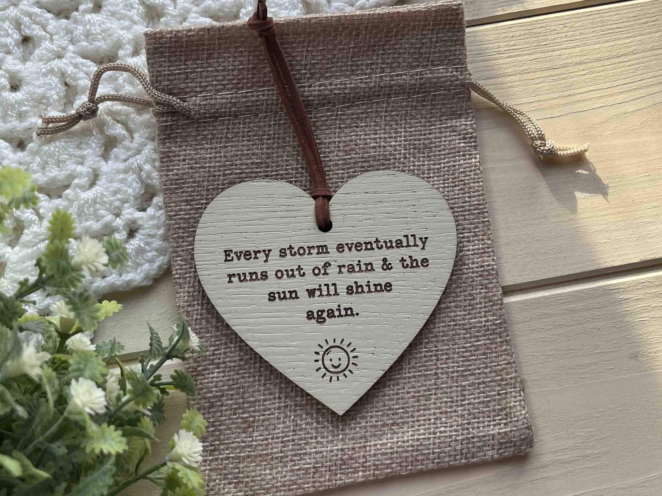 Every Storm Will End, Thinking of You, Words of Encouragement Gift ...