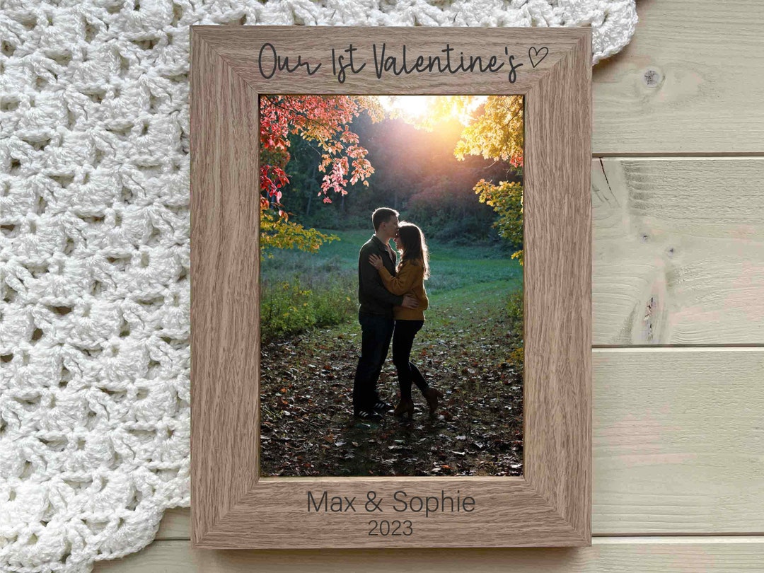 Personalised Our 1st Valentines Photo Frame, Couples First Valentines ...