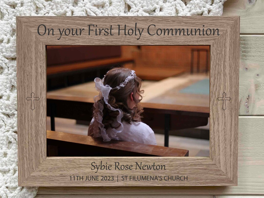 First Holy Communion Photo Frame Gift Personalised 1st Holy - Etsy