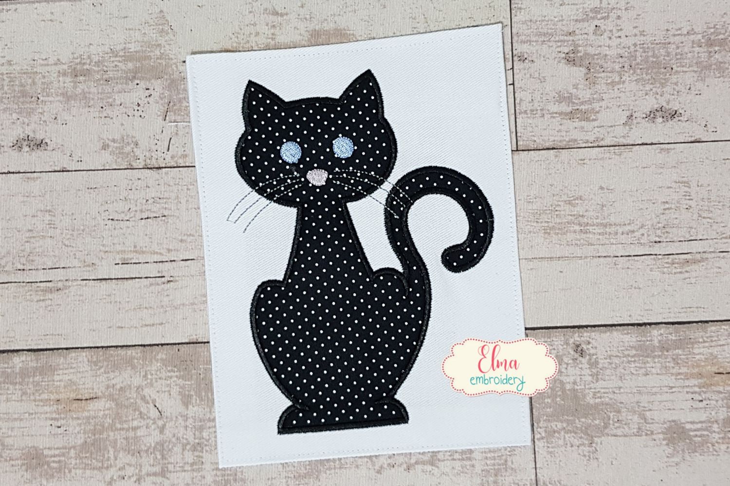 Black Cat Machine Embroidery Design Applique Embroidery | Etsy