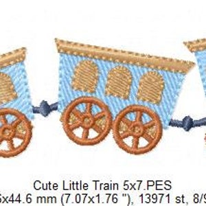 Cute Little Train - Machine Embroidery Design - Fill Stitch - Newborn ...