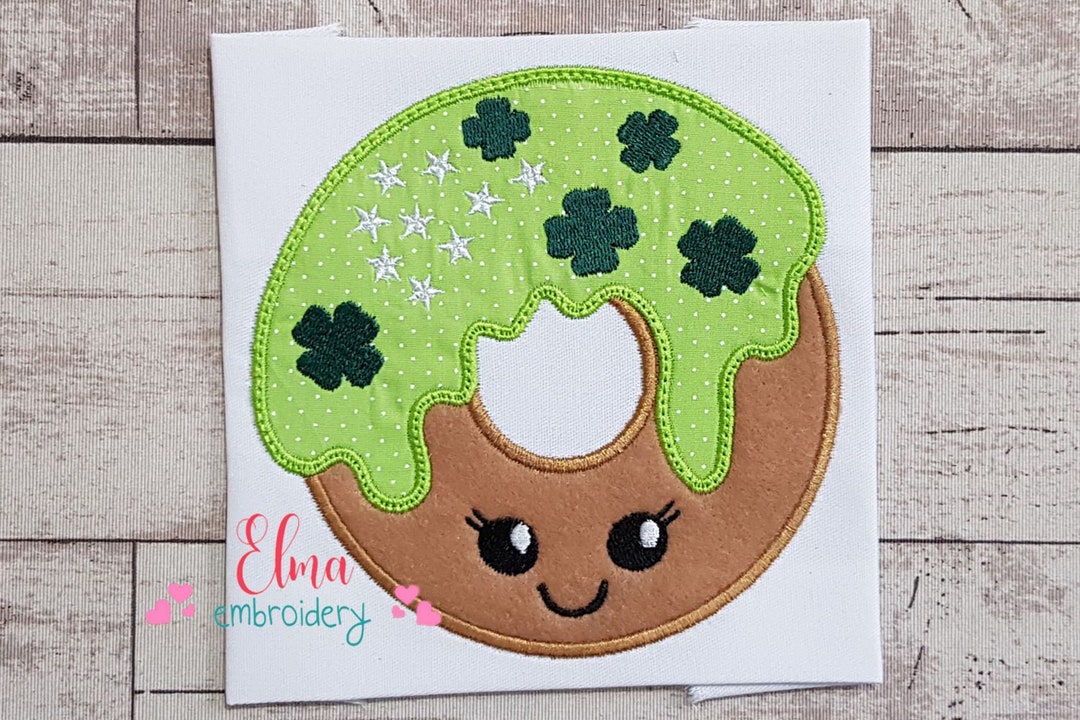 Shamrock Donut Applique Embroidery Design (digital Download) - Etsy