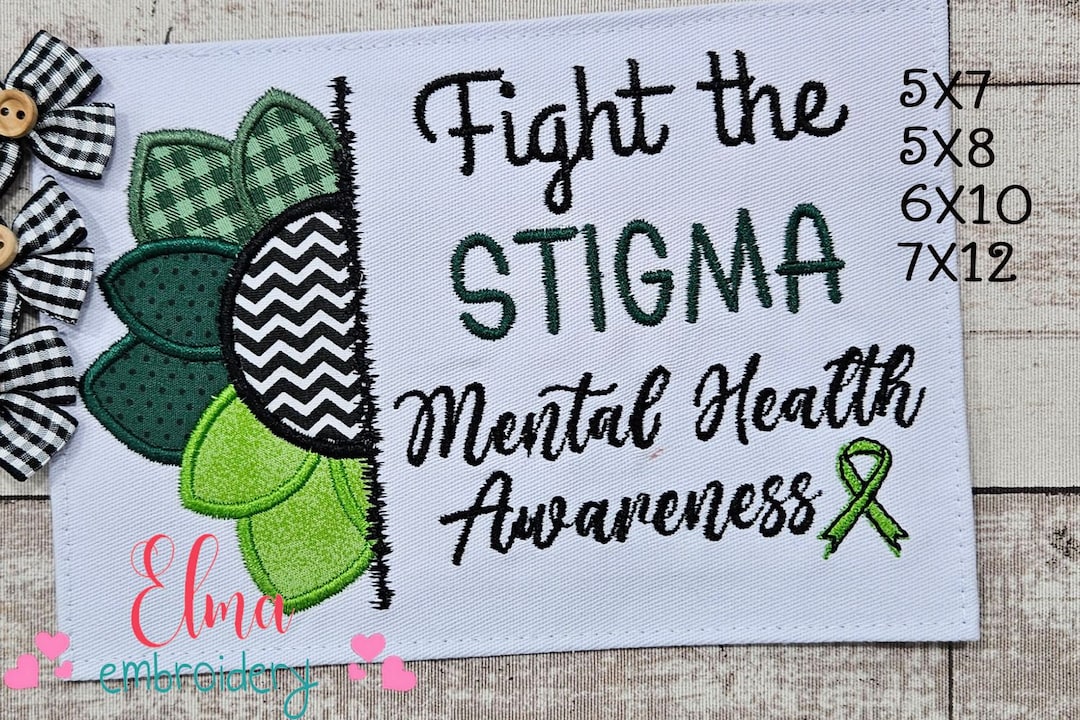 Mental Health Fight the Stigma - Green Ribbon - Mental Health Awareness ...