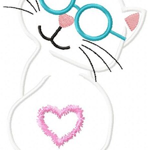 Cool Kitty - Machine Embroidery Design - Applique Embroidery - Animal ...