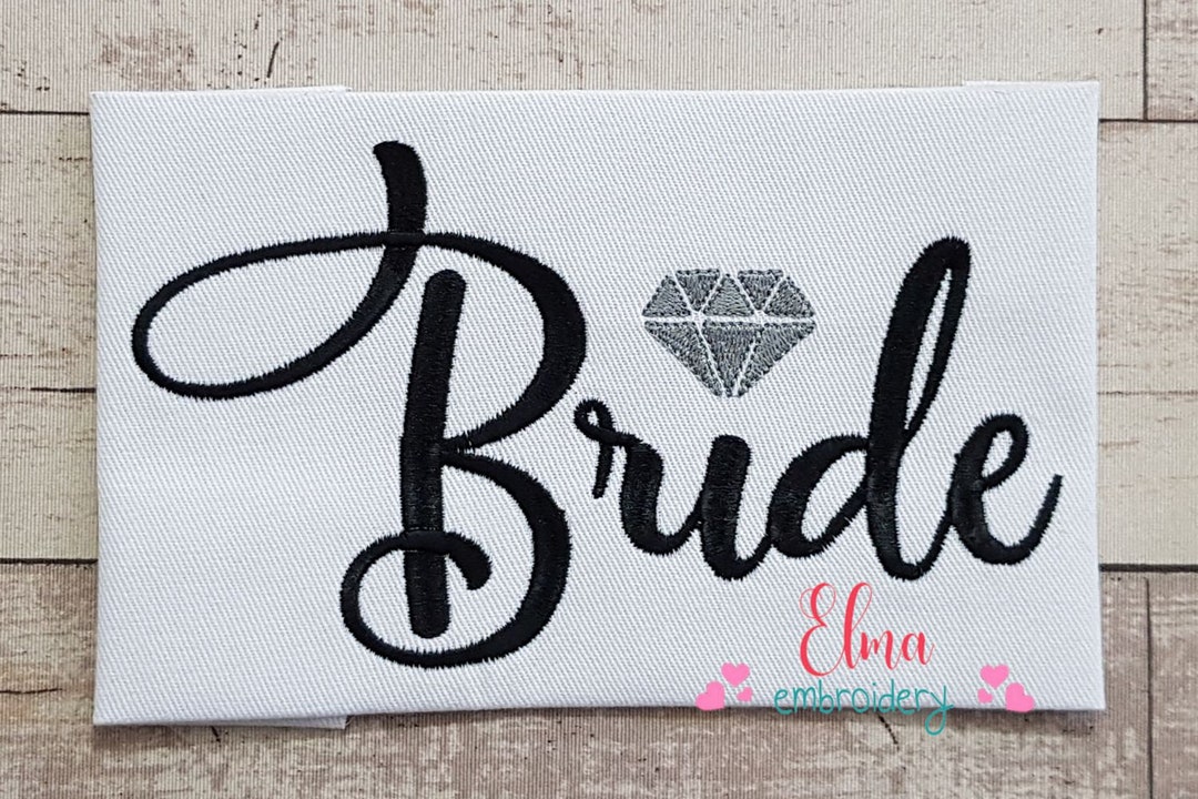 Bride Diamond - 4x4 5x4 5x7 5x8 6x10 7x12 - Machine Embroidery Design ...