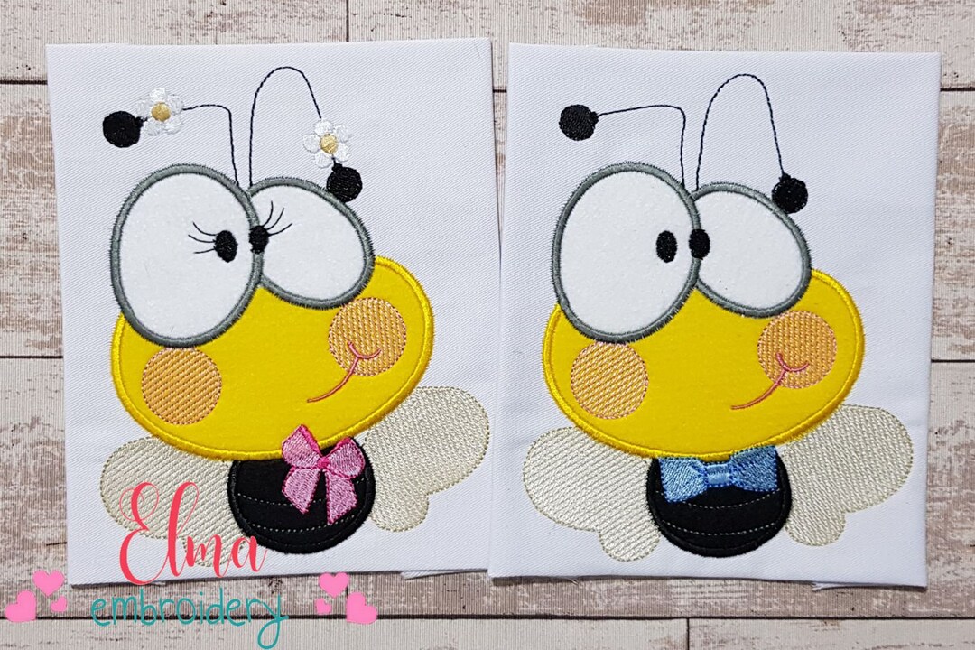 Bee Applique Embroidery Design – Boy Girl Animal Machine Stitch ...