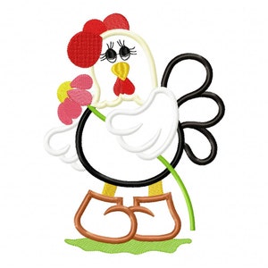 Chicken With Shoes - Machine Embroidery Design - Applique - Animal ...