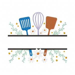 Kitchenware Kitchen Slpit - Fill Stitch - Kitchen Embroidery - 4x4 5x4 ...