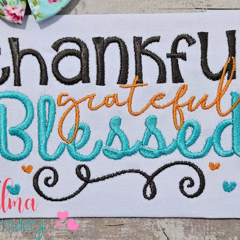 Thankful Embroidery - Etsy