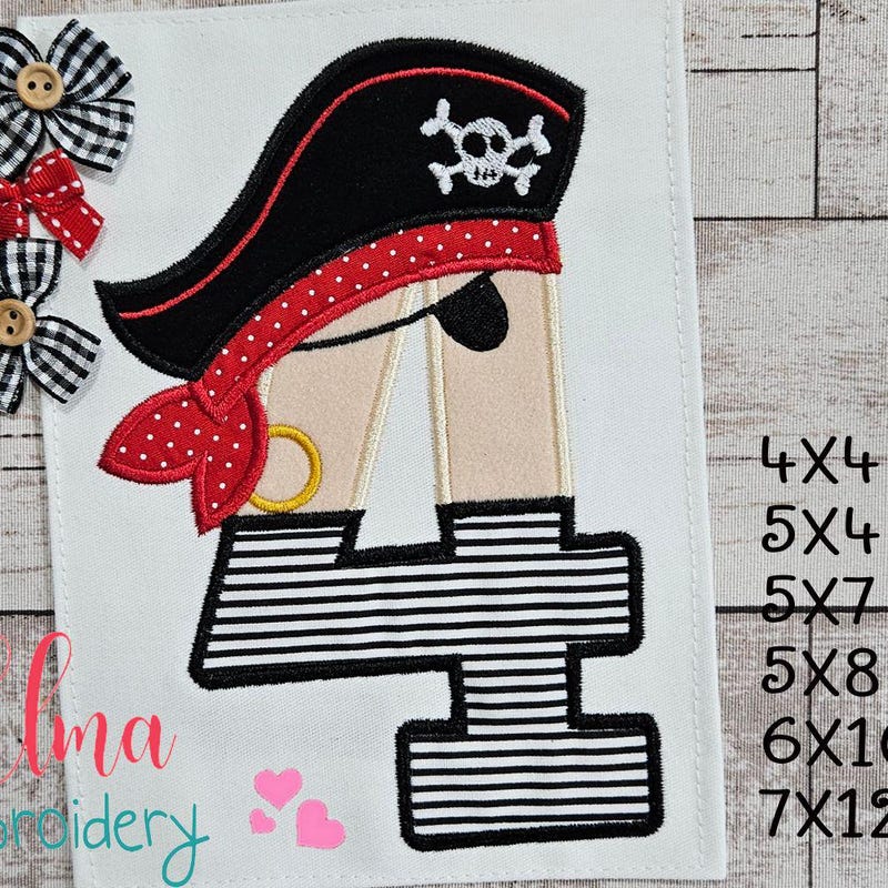 Pirate Embroidery Designs - Etsy