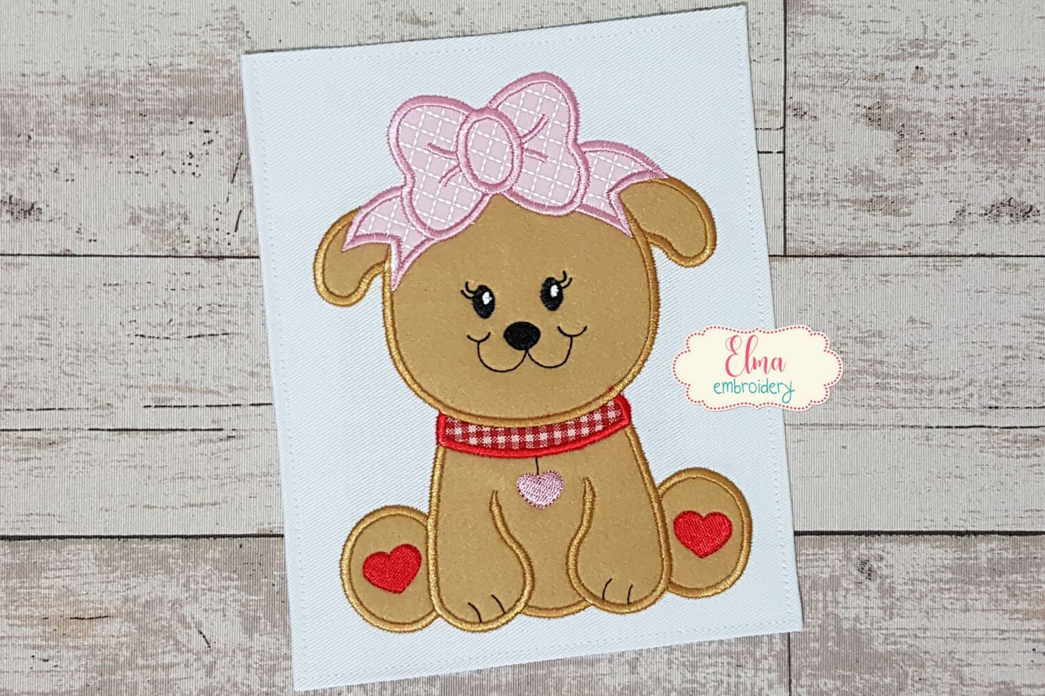 Dog Girl Machine Embroidery Design Applique Embroidery - Etsy