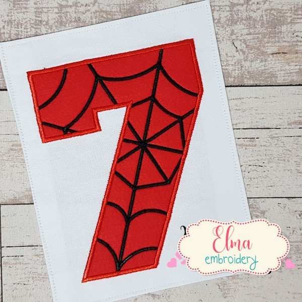 Spiderman Number Embroidery Design - Etsy