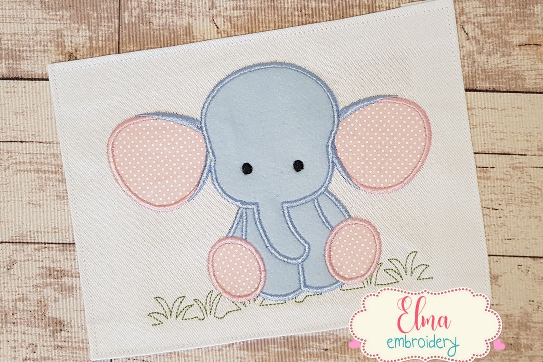 Baby Elephant - Machine Embroidery Design - Applique Embroidery ...