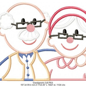 Grandparents Machine Embroidery Design Applique Embroidery - Etsy