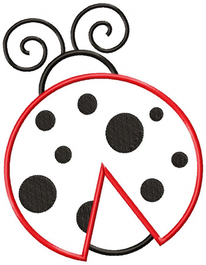 Ladybug Machine Embroidery Design Applique Embroidery - Etsy